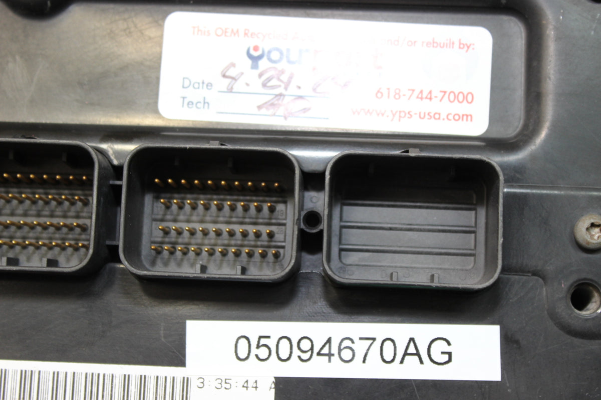 07 JEEP COMMANDER 3.7L 4X2 ECU ECM PCM ENGINE COMPUTER UNIT 05094670AG ...