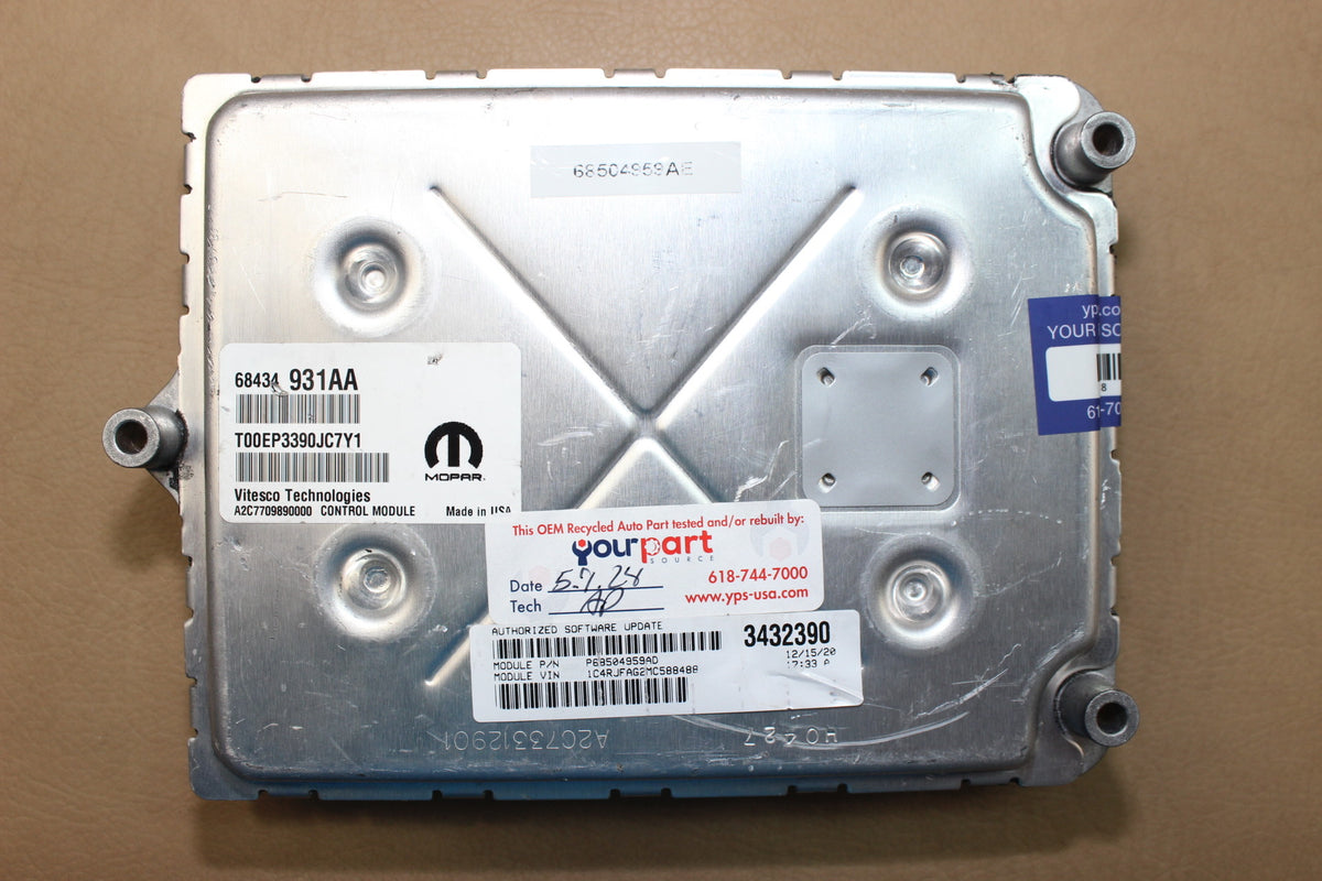 21 2021 GRAND CHEROKEE 3.6L ECU ECM PCM ENGINE CONTROL COMPUTER 685049 ...