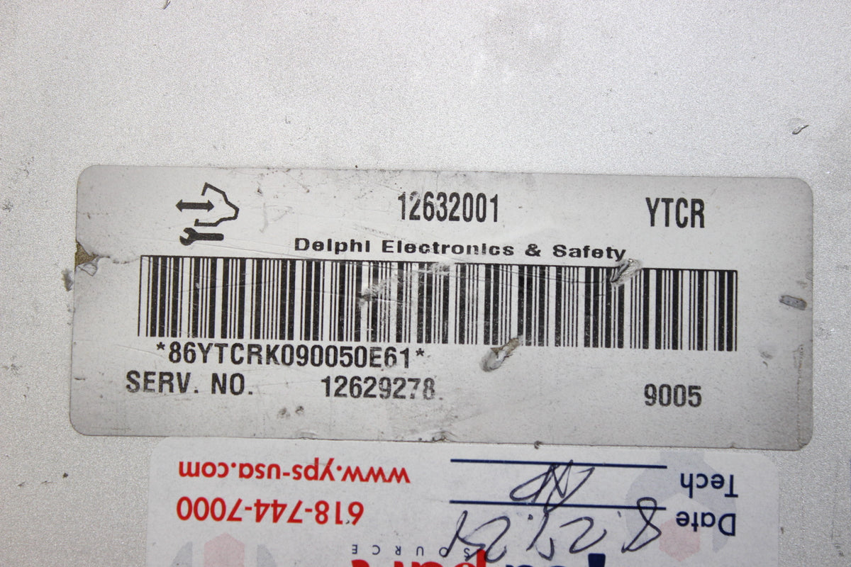 09 SILVERADO TAHOE 6.0L HYBRID ECU ECM ENGINE COMPUTER 12632001 VIN PR ...