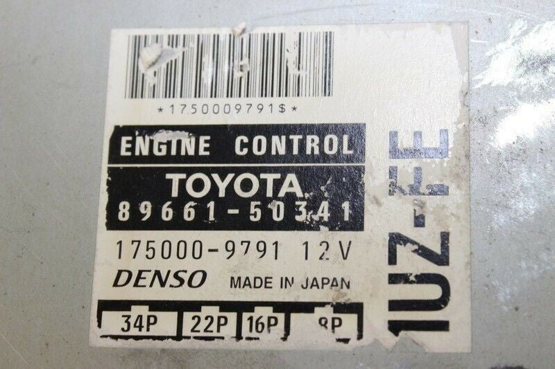 95-97 LEXUS LS400 ECU ECM ENGINE COMPUTER CONTROL 89661-50341 1UZ-FE R ...