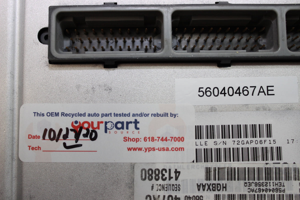 03 DODGE DAKOTA 3.9L AT ECU ECM PCM ENGINE CONTROL COMPUTER 56040467AE ...