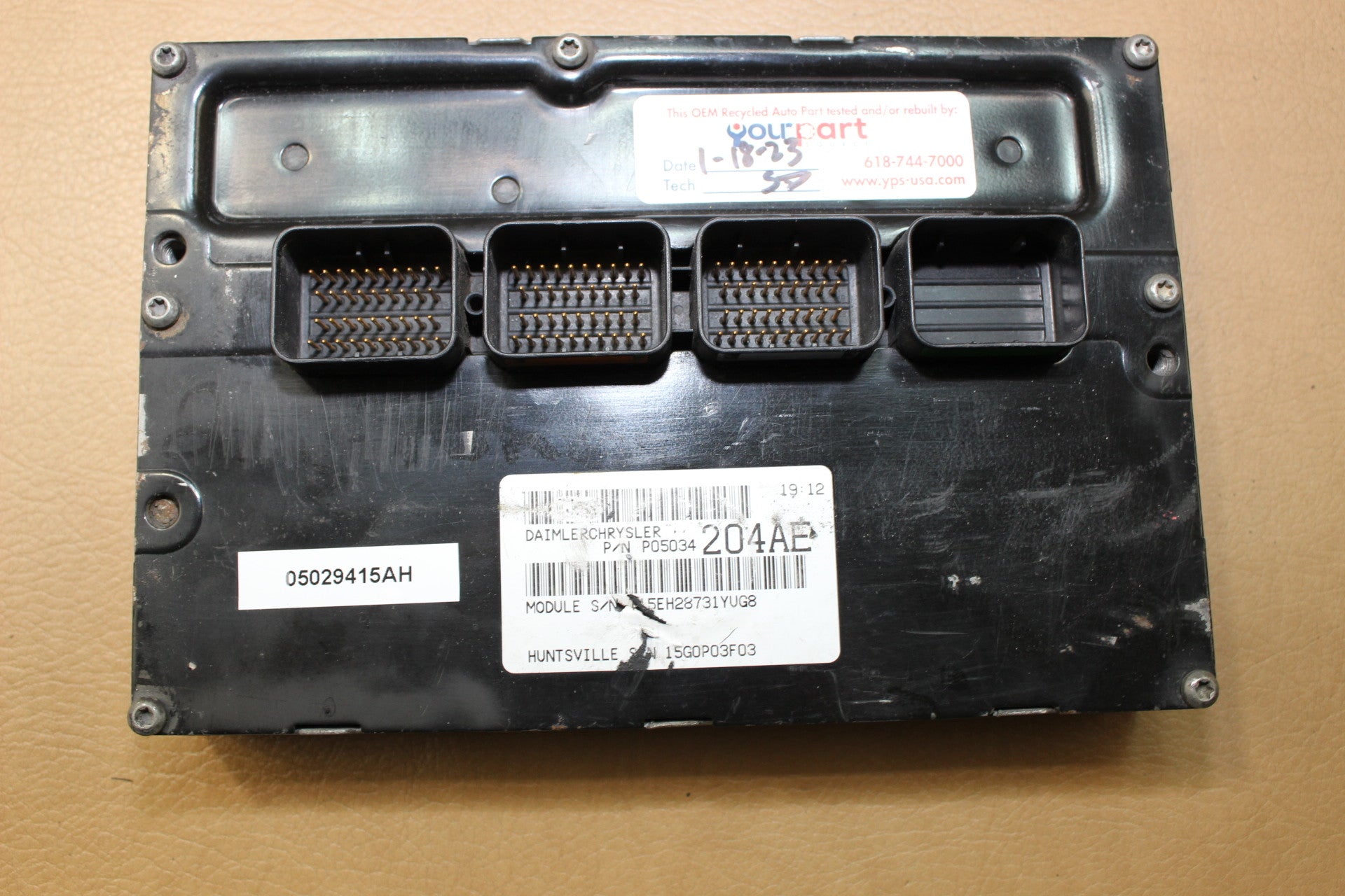 04 DODGE NEON SRT M/T COMPUTER ECU ECM PCM ENGINE CONTROL 05029415AH T ...